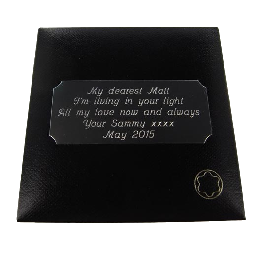Jewellery Box Plaque Engraving - Script Rounded Font – Wheelers Luxury ...